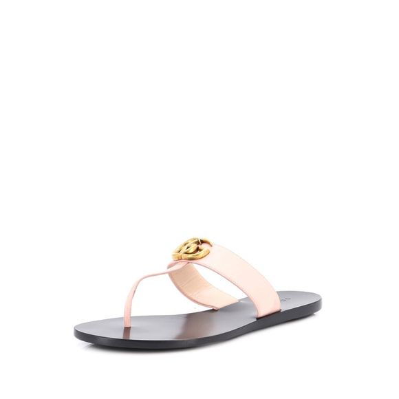 Gucci | Shoes | Gucci Womens Gg Marmont Sandals Leather Pink | Poshmark
